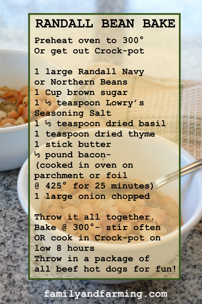 Garden Dreaming and Randall Bean Bake • Family and Farming